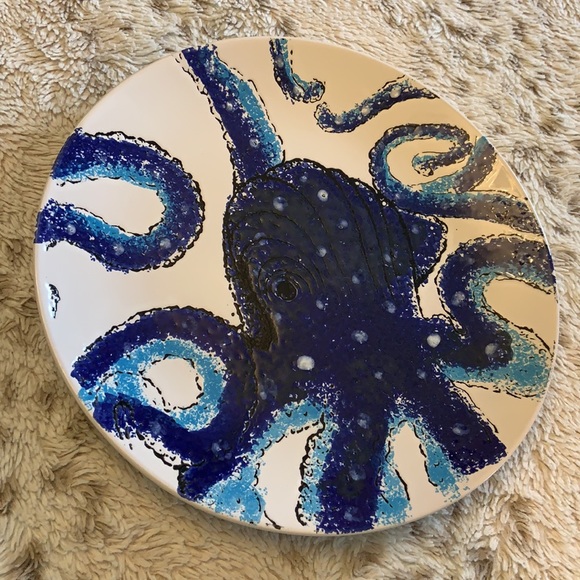 Blue Sky | Dining | Octopus Plate Heather Goldminc Under The Sea Blue ...
